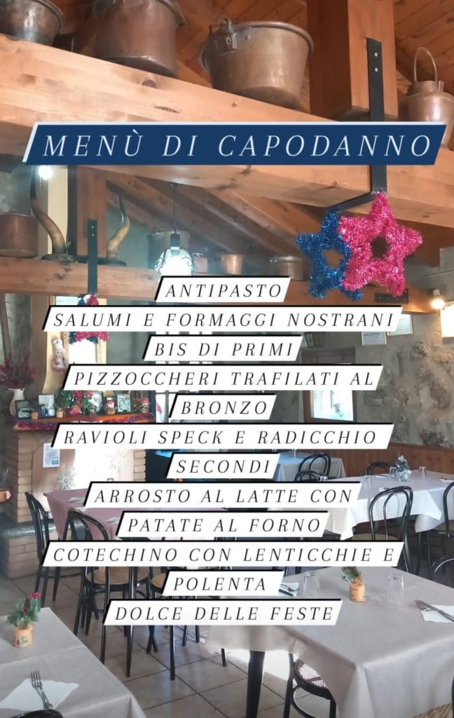 Menù di Capodanno all'Agriturismo Prato della Chiesa - Lago di Como e ...